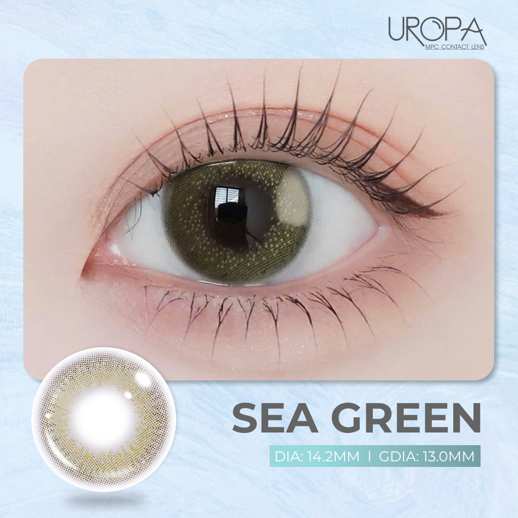 Lens cận siêu cấp ẩm UROPA LENS màu xanh Sea Green, kính áp tròng 6 ...