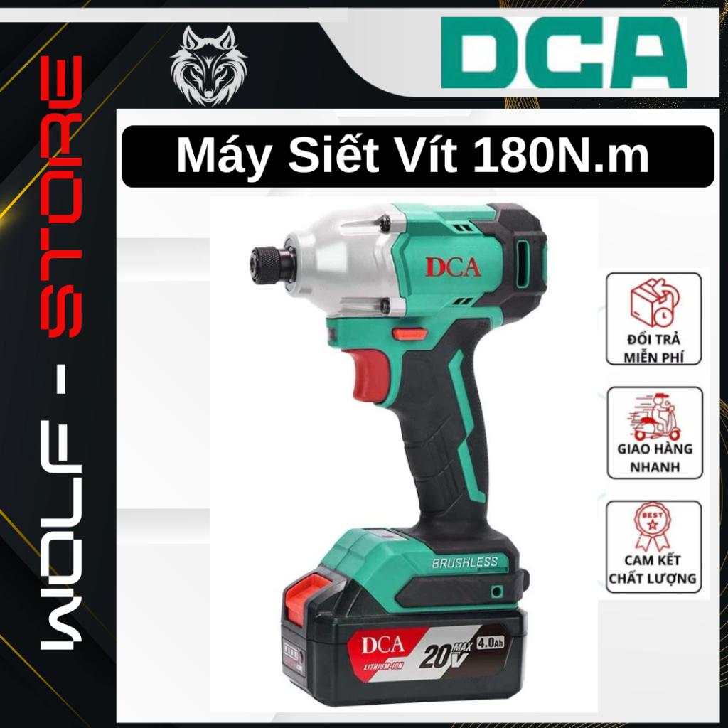 Máy Siết Vít DCA ADPL03-14EM | Không Chổi Than | Pin 20V/4.0Ah x2 | Lực ...