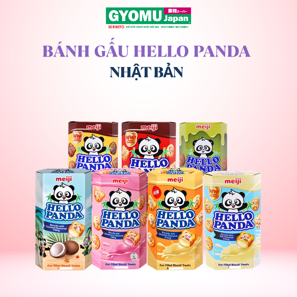Bánh gấu Hello Panda vị dâu, socola, sữa Meiji - Gyomu Japan Đà Nẵng ...