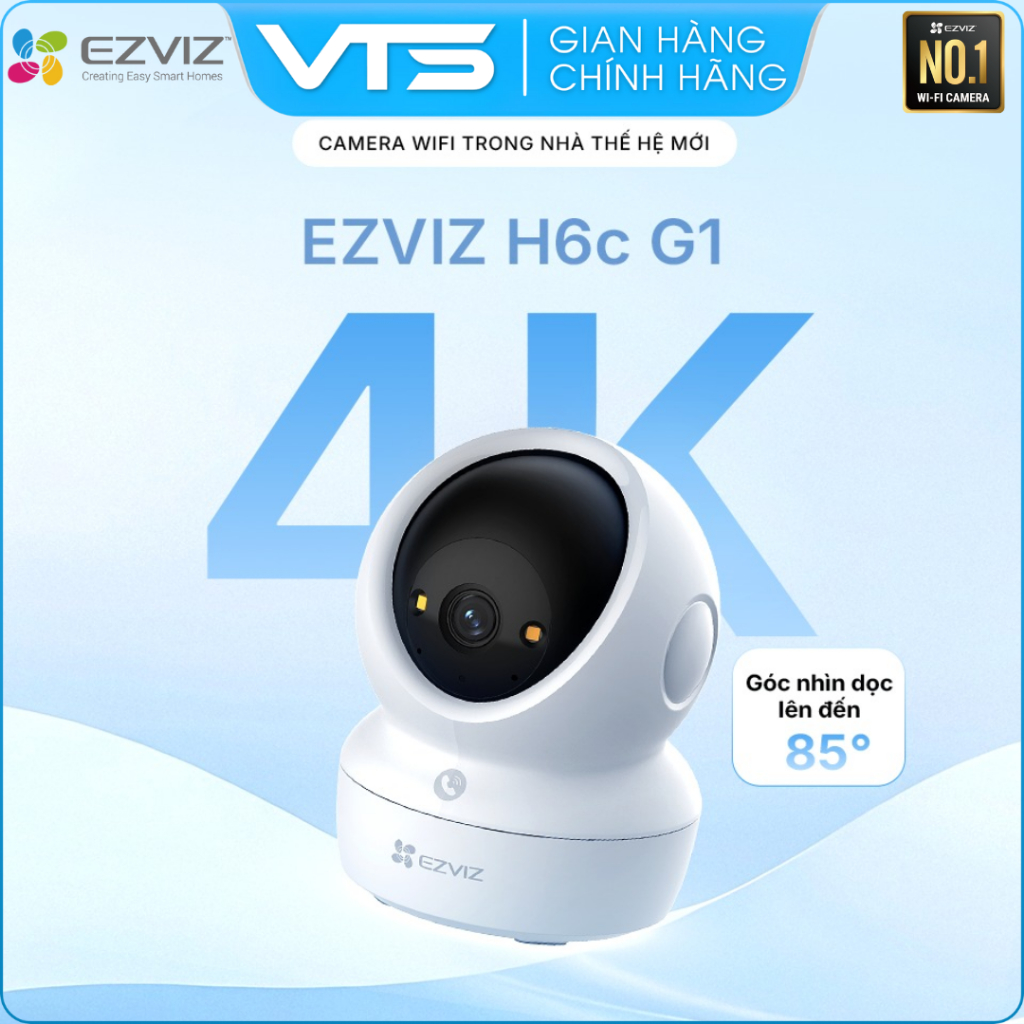 [MẪU MỚI 2025] Camera Wifi EZVIZ H6C G1 8MP 4K/ C6N G1 4K 8MP/ H6C G1 5MP – Quay Quét 360°, Xoay ...