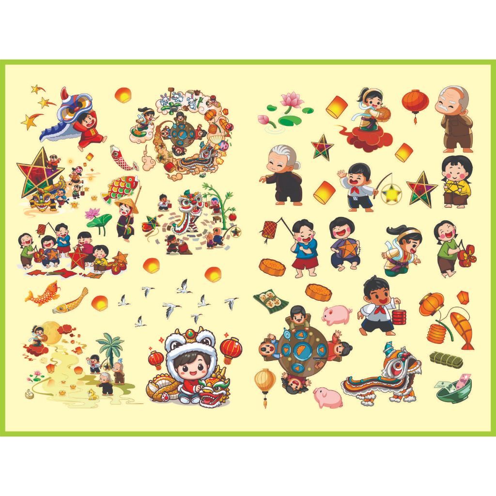 Sticker Trung Thu - Bản Sắc Việt Nam Thuần Việt, Trang Trí Điện Thoại ...