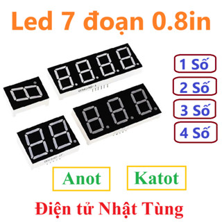Led 7 đoạn 0.8IN Katot chung / Anot chung 1 số / 2 số / 3 số / 4 số màu ...