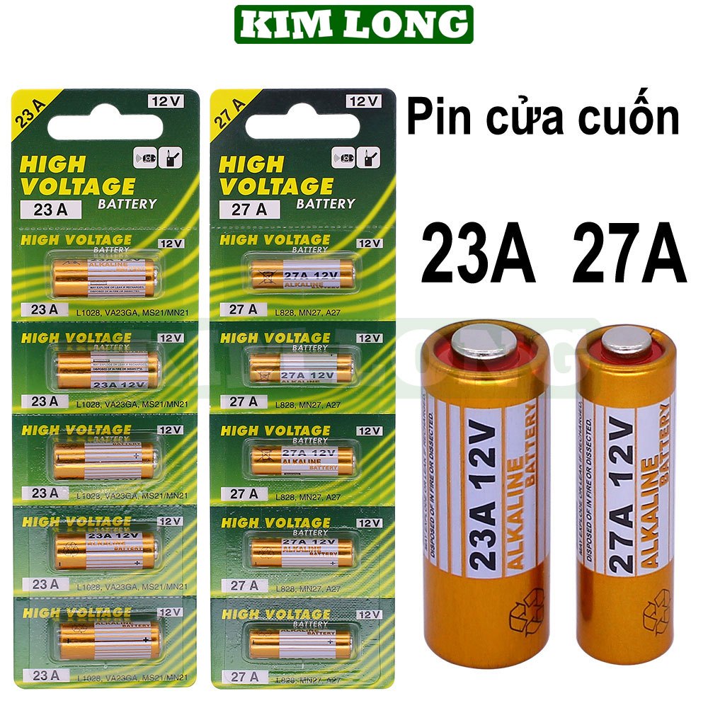 Pin ALKALINE 12V 23A và 12v 27A Dùng Cho Remote RF,Cửa Cuốn,Khóa Xe Máy ...
