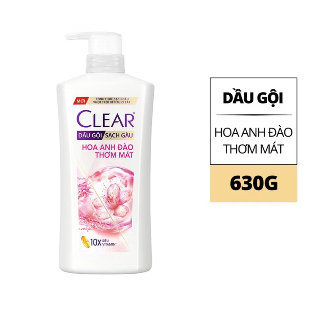 Dầu Gội Clear Hoa Anh Đào Băng Lạnh Sạch Gàu 630g | Shopee Việt Nam