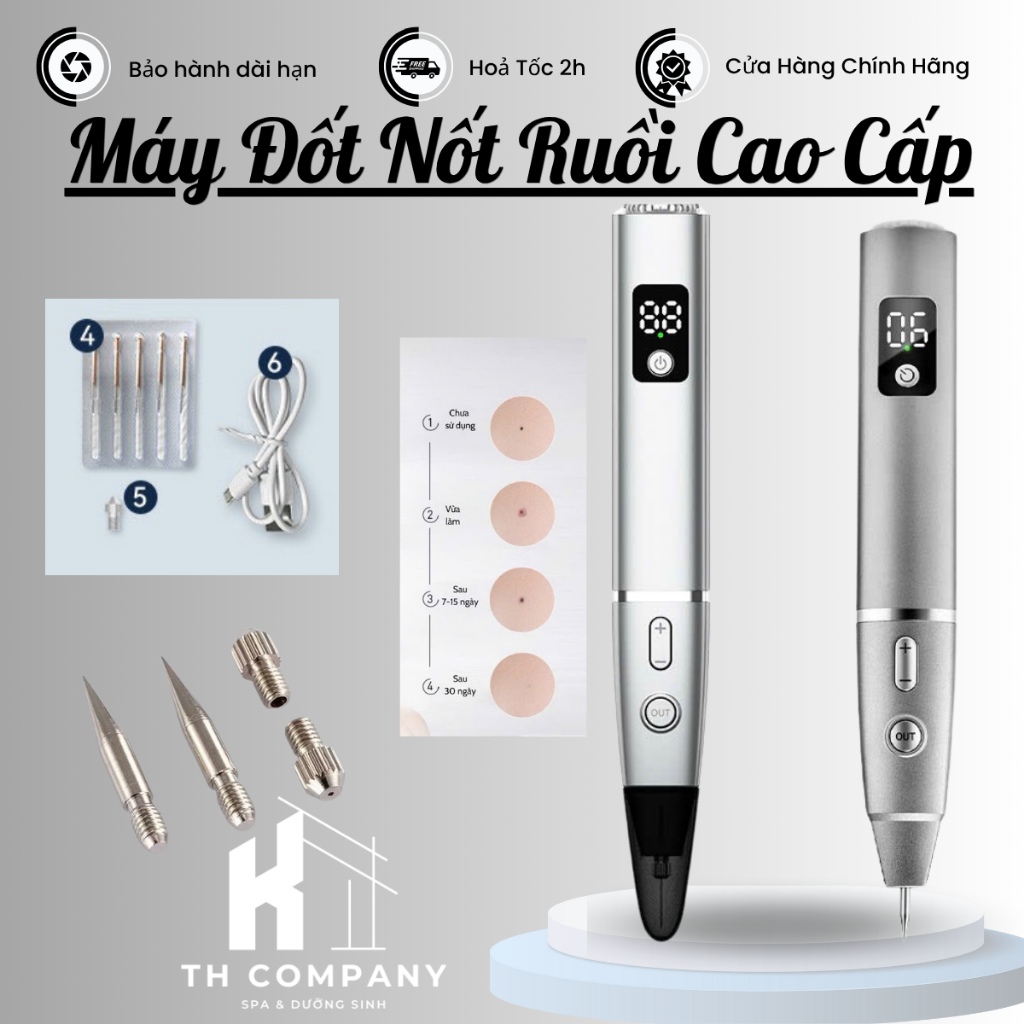 Máy Tẩy Nốt Ruồi TH COMPANY bản cao cấp 2025, máy cầm tay 15 cấp độ ...