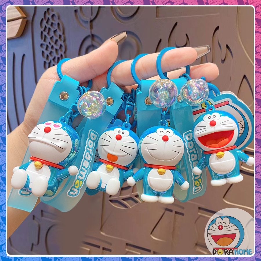Móc khóa móc balo mô hình Doraemon Doremon 3D cao cấp 4 biểu cảm cute ...