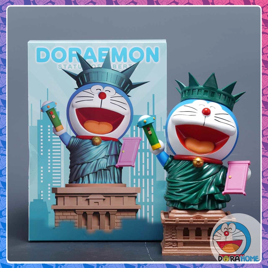 Mô hình Doraemon Doremon cosplay tượng nữ thần tự do cute dễ thương ...