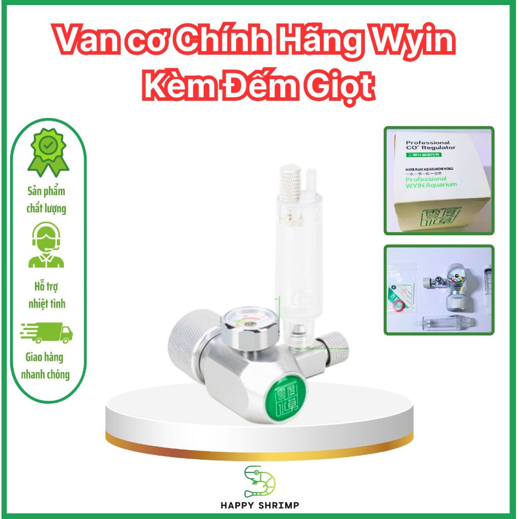 Van cơ Wyin có kèm đếm giọt | Van cơ tinh chỉnh CO2 cho hồ thủy sinh ...