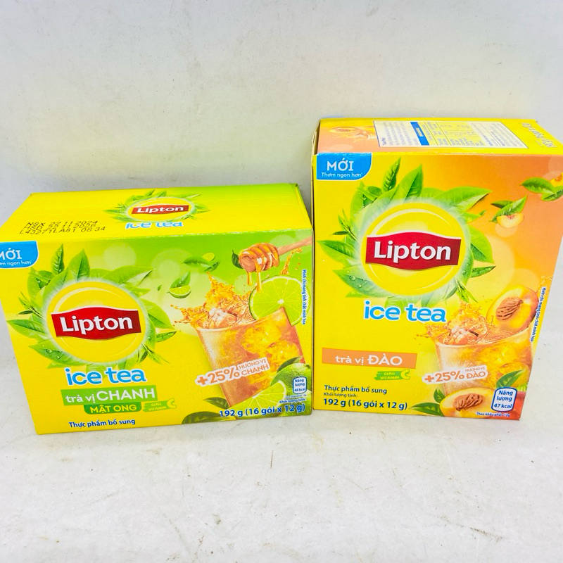 [HOT] Trà Lipton Hoà Tan Vị Đào, Chanh, Xoài Hộp 16 gói x14g | Shopee ...