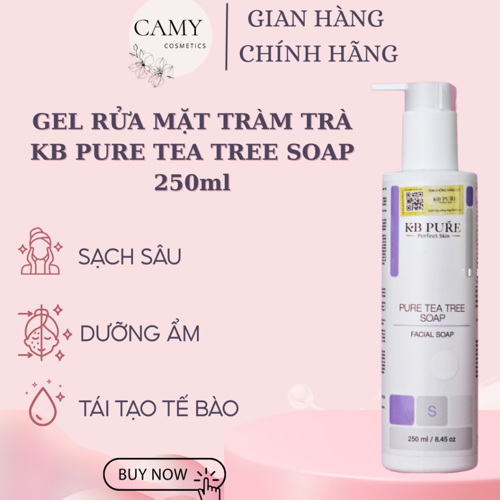 [Công ty] Gel rửa mặt tinh chất tràm trà KB Pure Tea Tree Soap 250ml ...