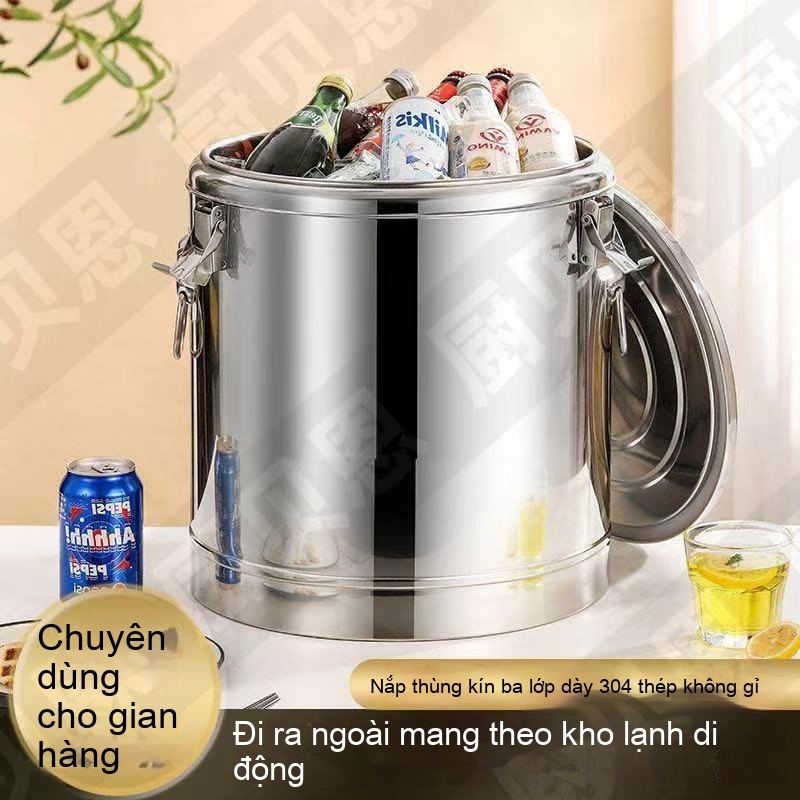 Bình giữ nhiệt inox304 3 tầng cỡ lớn 10L\------\70L 【Giữ ấm và lạnh trong thời gian dài ...
