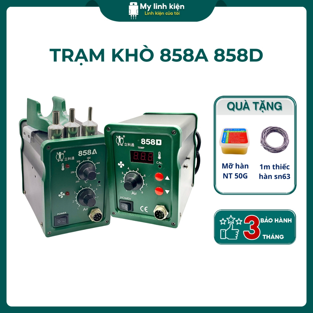 Trạm khò máy khò nhiệt 858A 858D cao cấp chính hãng gió mạnh chất lượng ...