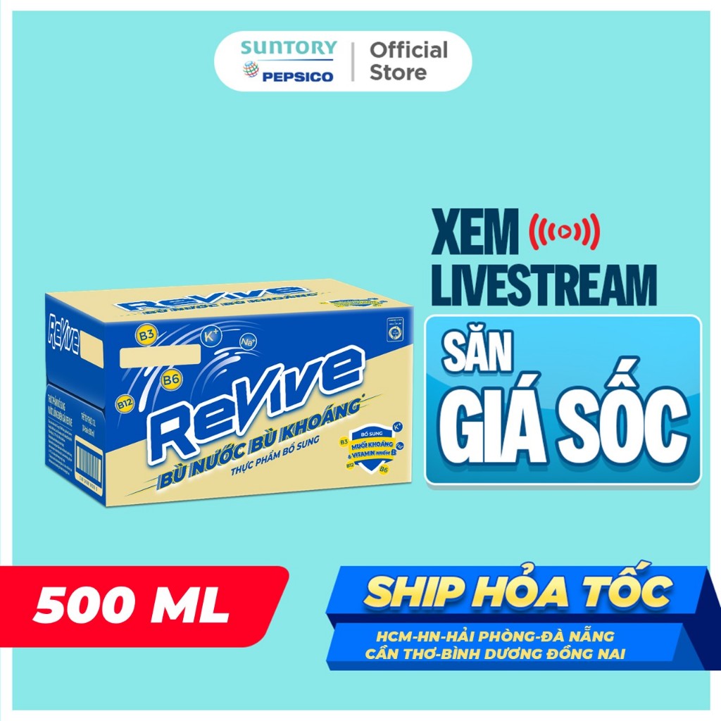 [LIVE] Thùng 24 Chai Nước Giải Khát Revive (500ml/chai) | Shopee Việt Nam
