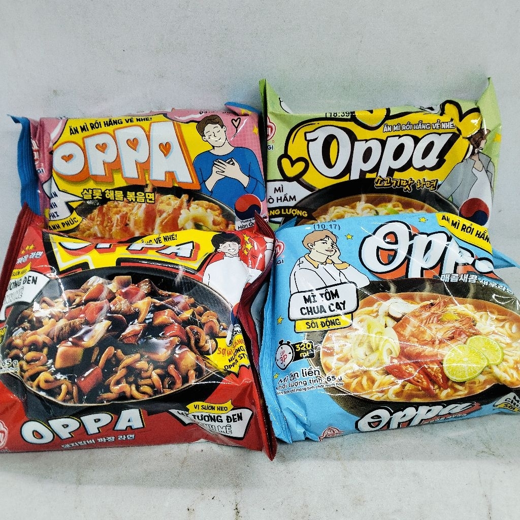 Mì Tôm Ăn Liền Oppa Ottogi Các Vị Gói 65g | Shopee Việt Nam