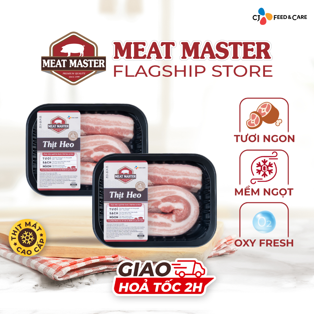 Combo thịt heo mát Ba rọi heo Meat Master mềm ngọt x 2 khay - (400g/khay) | Shopee Việt Nam