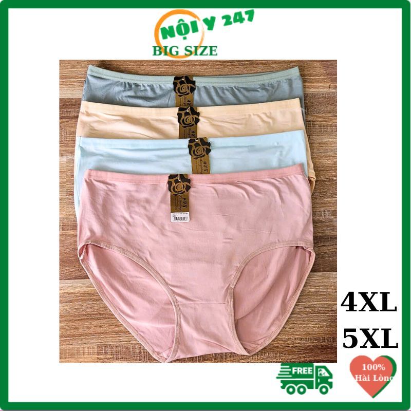 Quần lót nữ cạp cao cotton cho người béo mập già trẻ̀ 70kg 80kg 90kg 100kg chip nữ bigsize 4XL ...