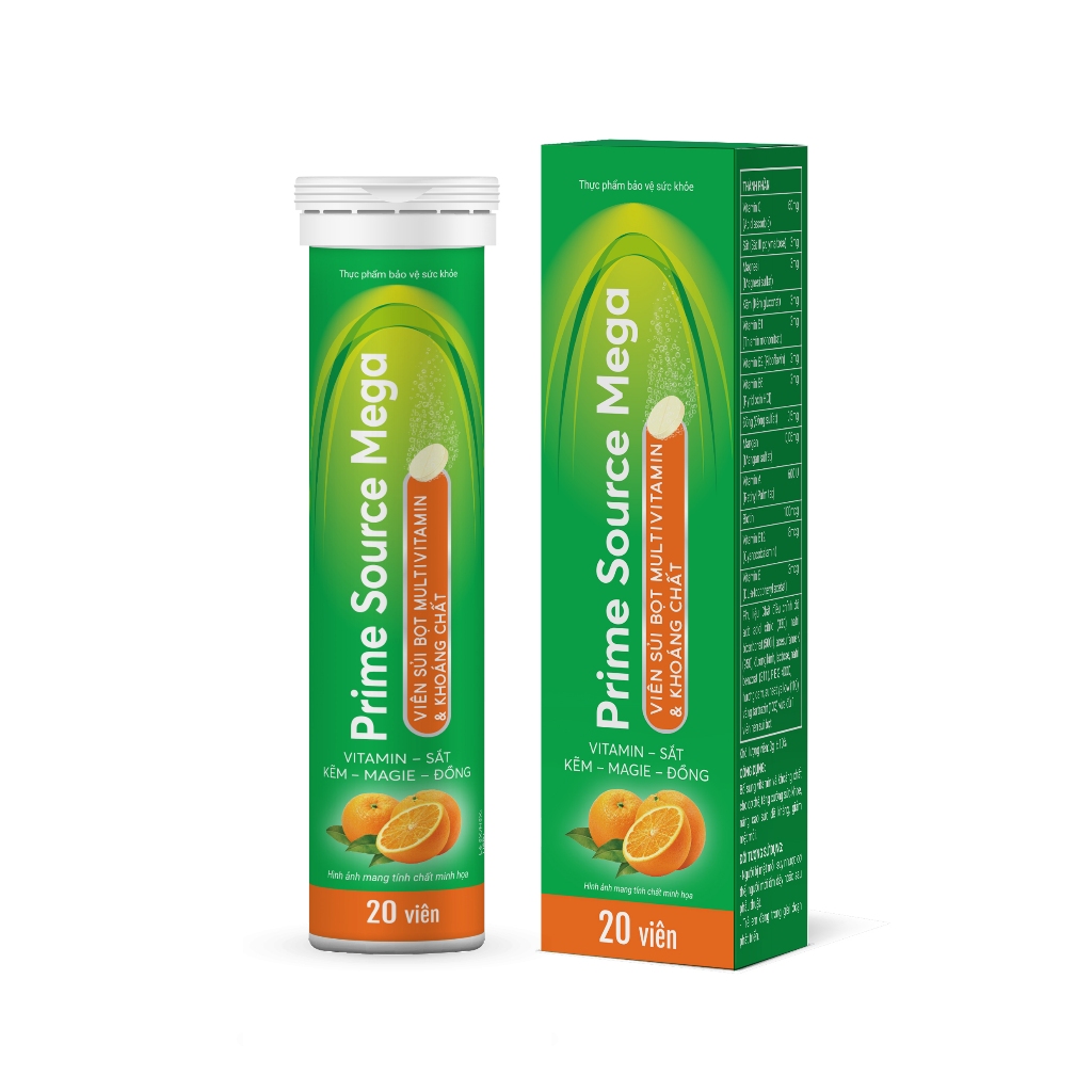 (Quà tặng) Viên sủi Prime Source Mega bổ sung Multivitamin và khoáng chất, hỗ trợ giảm mệt mỏi ...