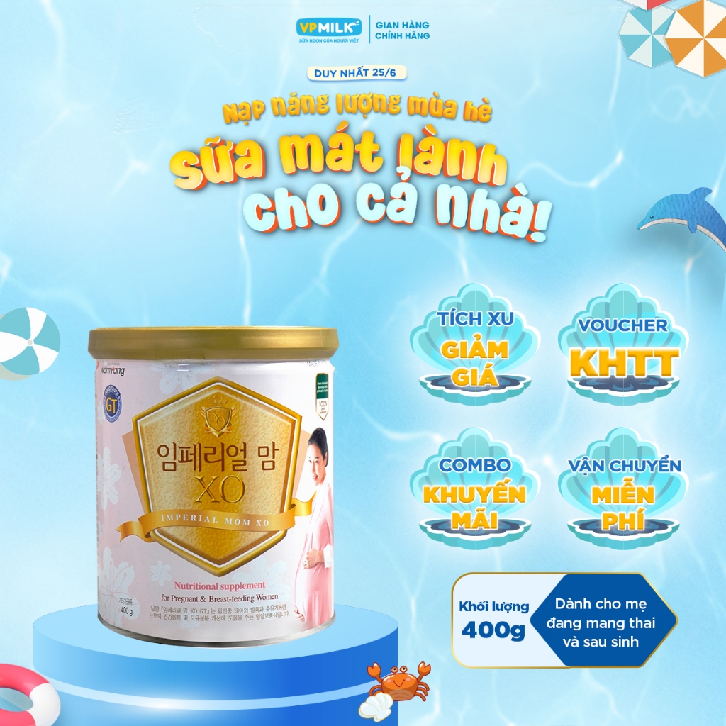 [HỎA TỐC GIAO TRONG 1H SAU KHI ĐẶT] Sữa bột Namyang Imperial Mom XO GT 400g (mẹ mang thai và cho ...