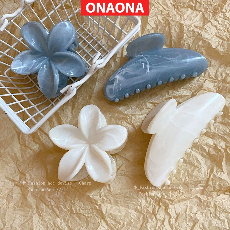 Kẹp tóc càng cua ,kẹp hoa sứ kẹp ngọc càng cua ONAONA kẹp tóc hàn quốc ...