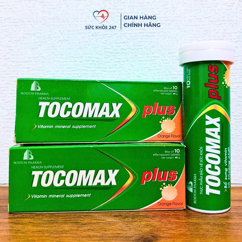 Combo 2 Hộp Viên Sủi Tocomax Plus - Tăng Đề Kháng, Bổ Sung Vitamin ...