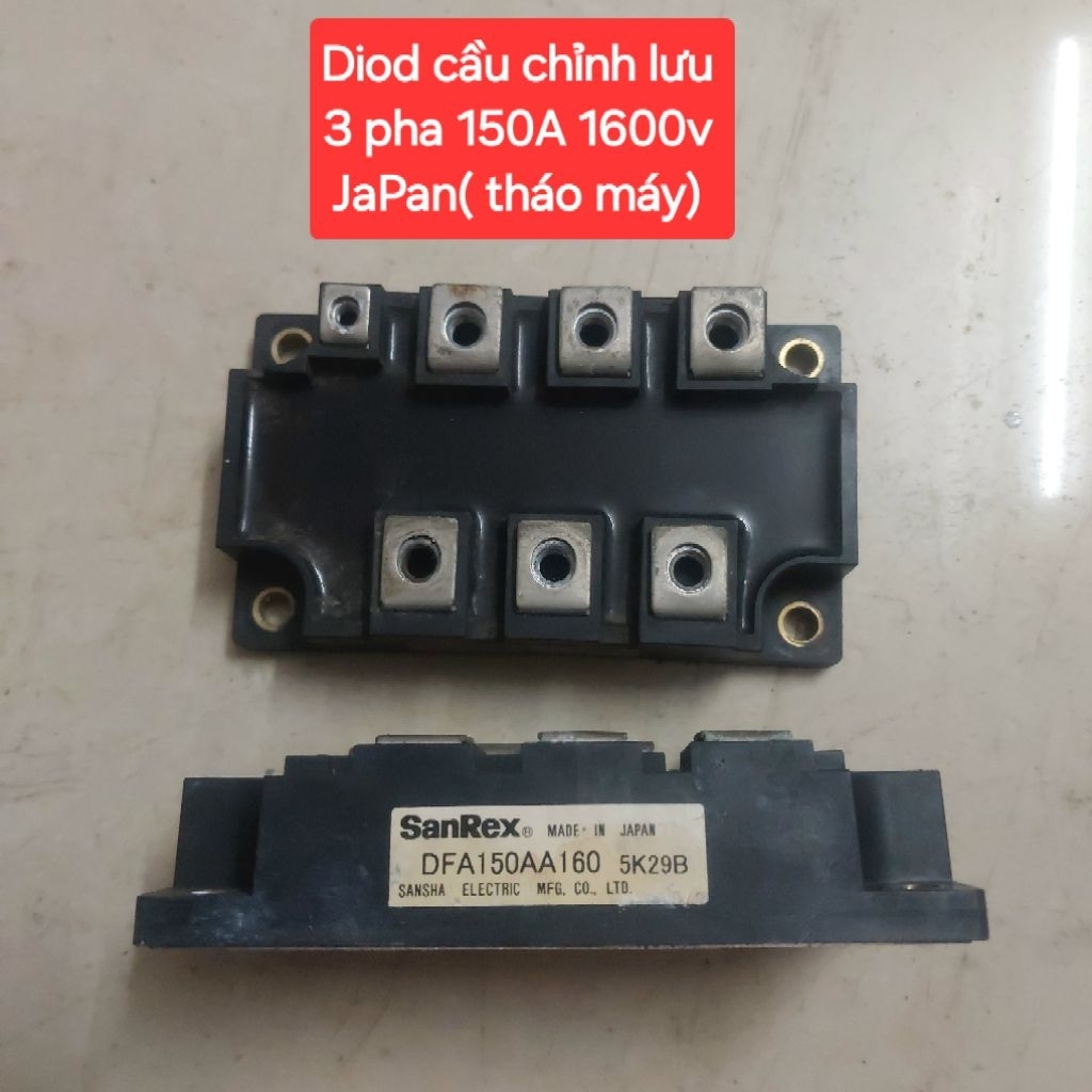 Diod Cầu Chỉnh Lưu SanRex DFA150AA160 150A 1600V – Hàng tháo máy Nhật ...