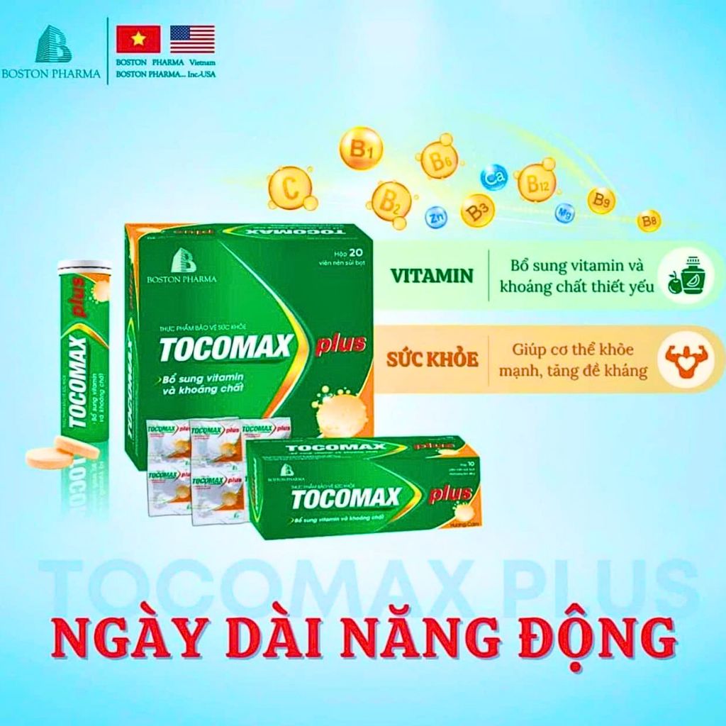 Combo 2 Hộp Viên Sủi Tocomax Plus - Bổ Sung Vitamin C & Khoáng Chất ...