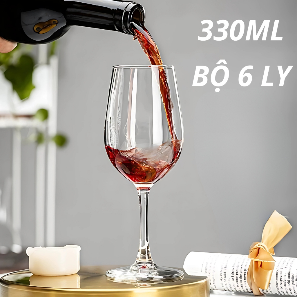 BỘ 6 LY VANG THUỶ TINH TRẮNG 330ML ( MÃ EJ5635 ) | Shopee Việt Nam