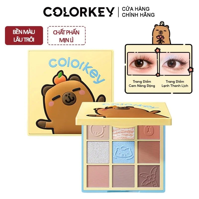 Bảng phấn mắt 9 ô màu Colorkey Orange Capybara Nine Shades Eyeshadow ...