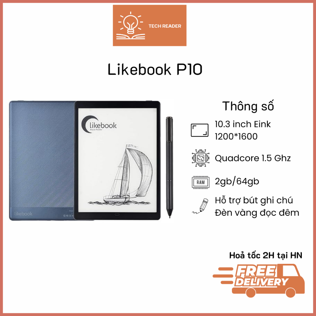 Máy đọc sách Likebook P10 - Đọc pdf, truyện tranh, sách chuyên ngành ...