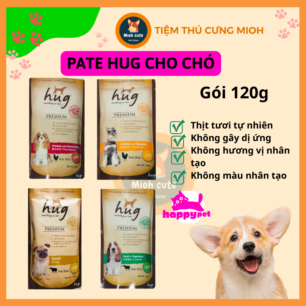 Pate Cho Chó HUG Gói 120Gr Hỗ Trợ Tiêu Hóa, Bổ Sung Dinh Dưỡng | Shopee ...