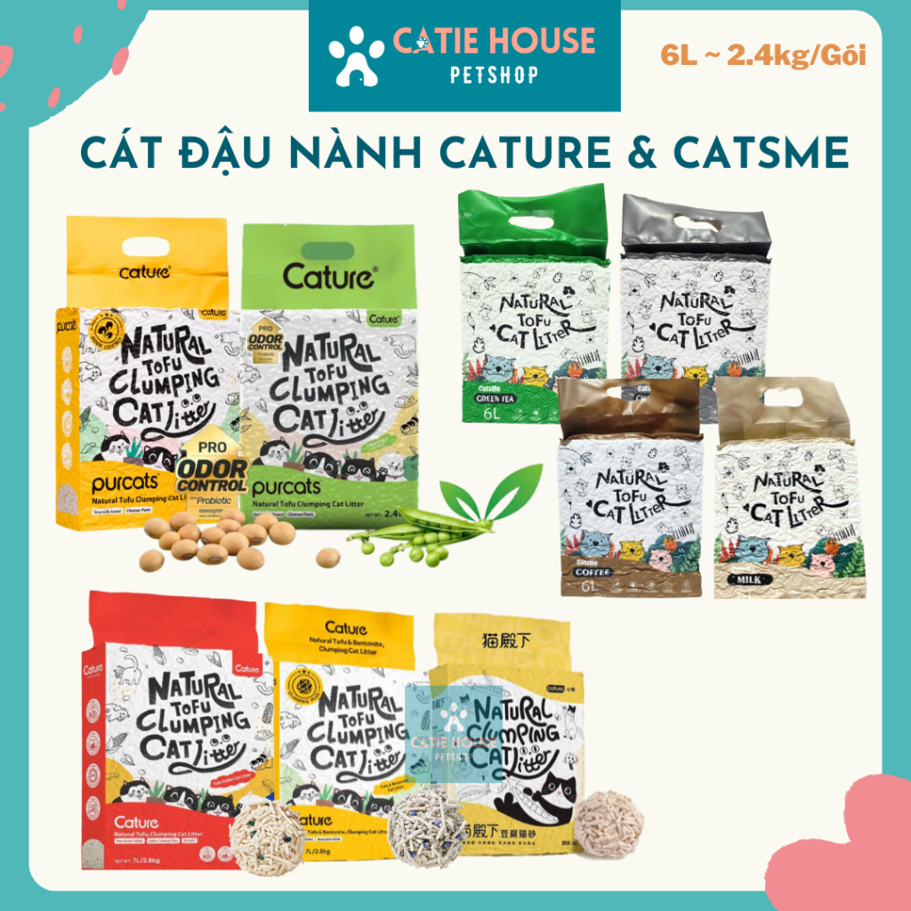 (Hỏa Tốc_Combo) Cát đậu nành Cature, Tofu Catsme, Cát Sắn Cature Khử ...