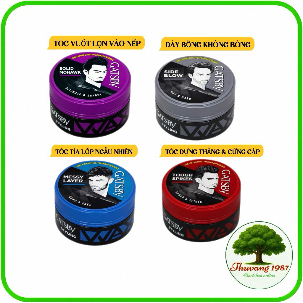 Sáp vuốt tóc Gatsby Styling Wax 75g đa dạng kiểu dáng giữ nếp hoàn hảo ...
