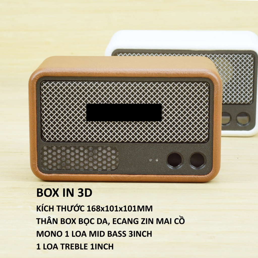Box loa in 3D mono 3inch dáng cổ điển 168x101x101mm | Shopee Việt Nam
