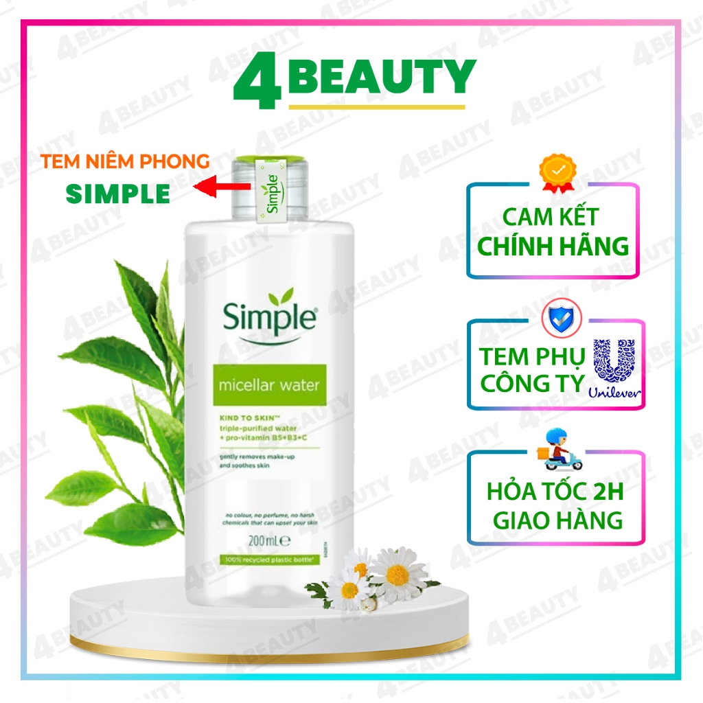 Nước Tẩy Trang Simple 200ml - Simple Kind To Skin Micellar Cleansing ...