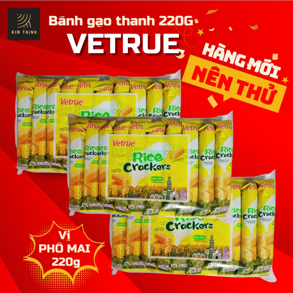 [NEW] Bánh Gạo Vetrue 2 Vị Phô Mai/ Rau Củ Dạng Thanh [ 220g ] - Bánh ...