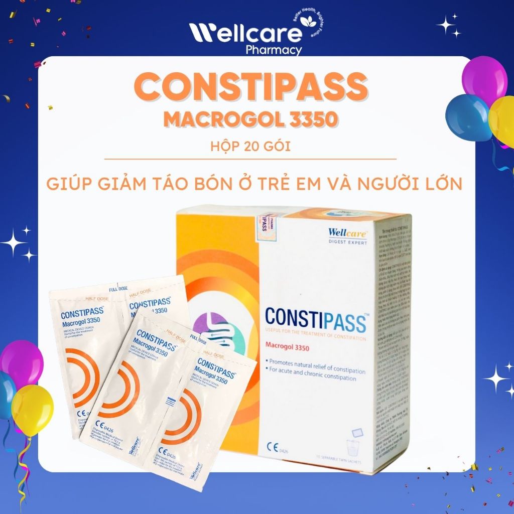 [CHÍNH HÃNG] Bột Nhuận Tràng CONSTIPASS Macrogol 3350 - Giảm táo bón ...