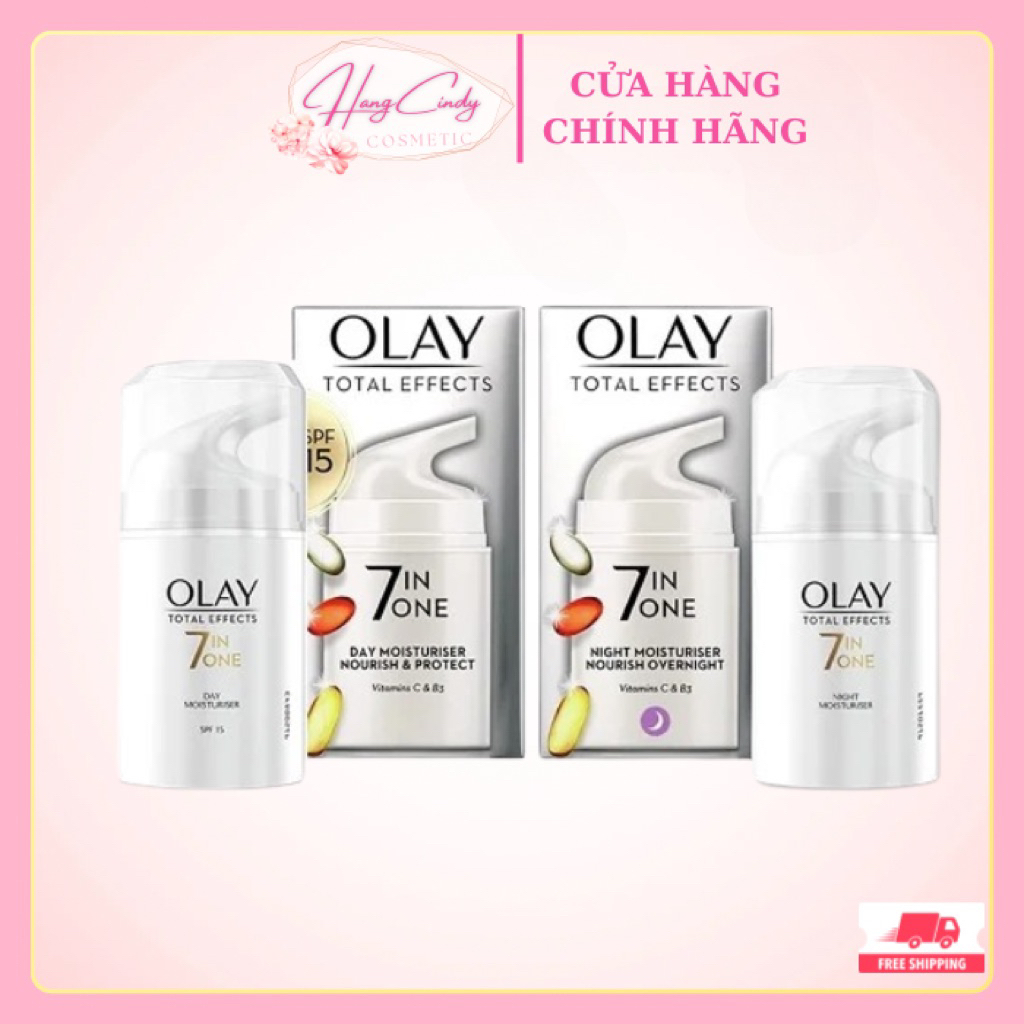 Kem Dưỡng Da Olay 7in1 Total Effects 50ml Combo Kem ngày và Kem đêm bản ...