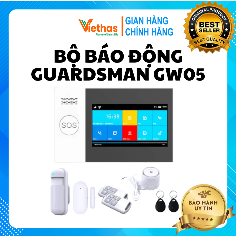 Bộ Báo Động Chống Trộm Qua WIFI Và Sim GSM GW05 Màn Hình Cảm Ứng Cao ...