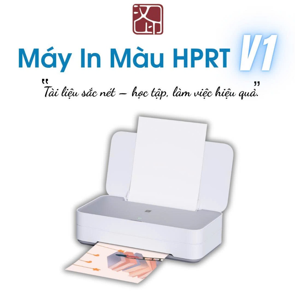 [ Có Hỏa Tốc HCM ]Máy in phun màu HPRT V1 Máy in WiFi In tài liệu In ảnh màu Dùng cho Học sinh ...