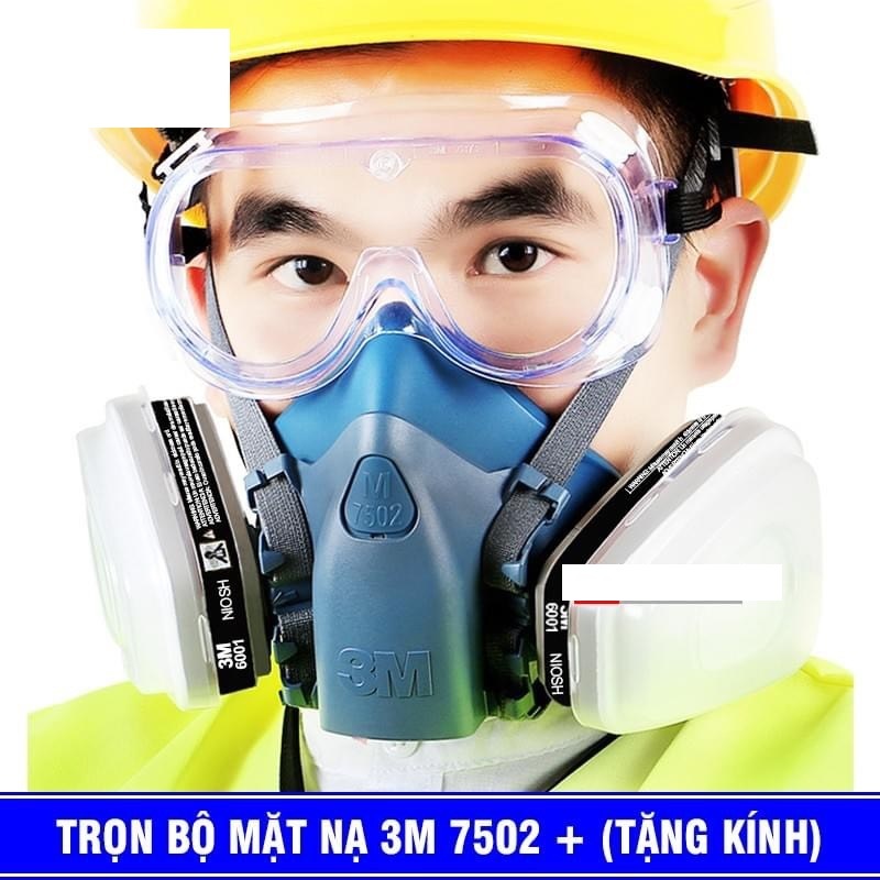 Mặt nạ 3M 7502, 7501 - Mõm heo 3M 7502. 7501, Mặt nạ phòng chống độc 3M 7502,7501 dùng với phin ...