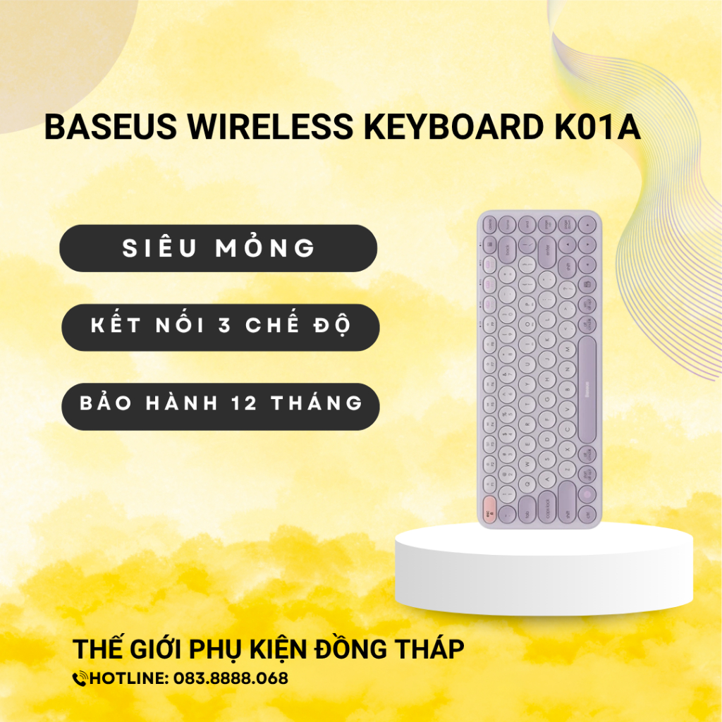 Bàn Phím Không Dây Baseus Wireless Keyboard K01A | Shopee Việt Nam