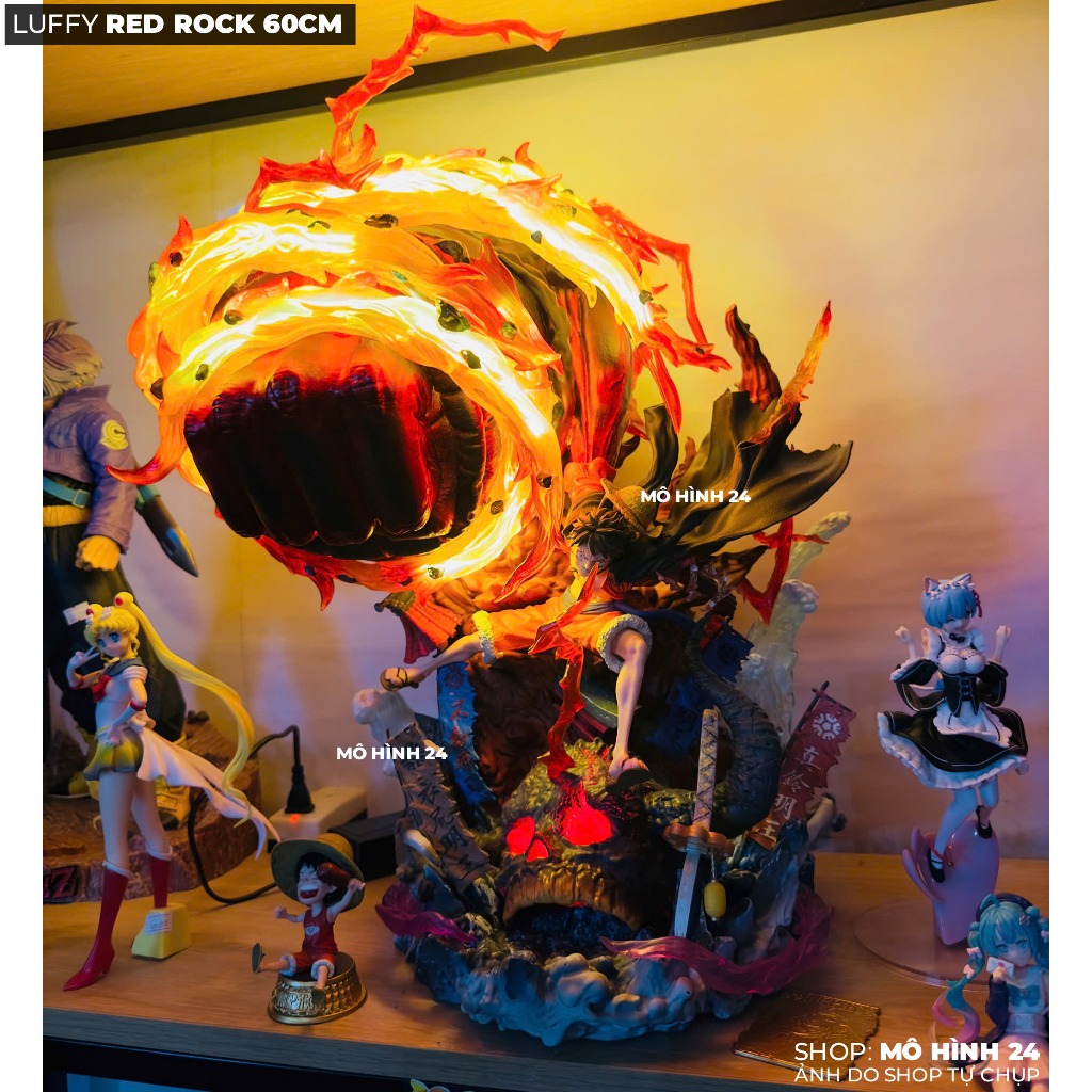 [SIÊU TO] Mô hình Monkey D Luffy Red Rock 60cm khổng lồ figure one ...