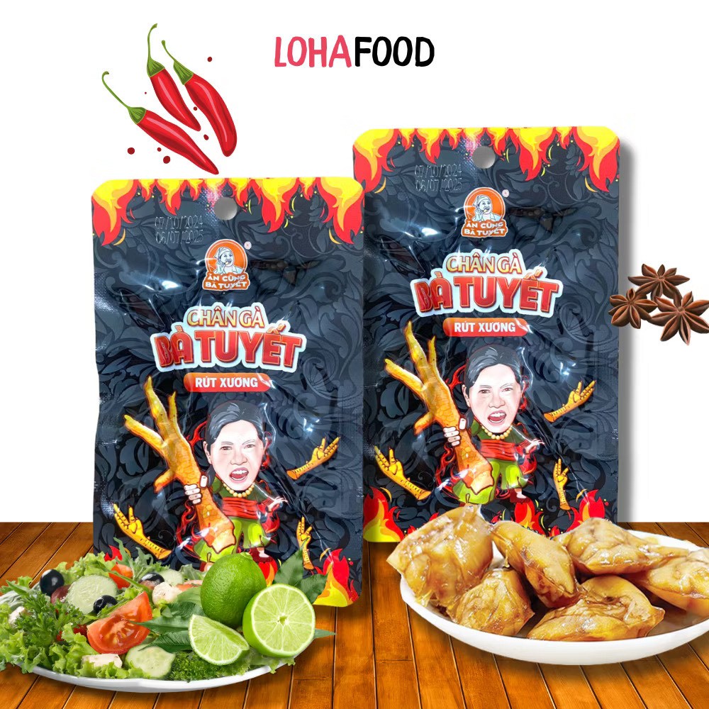 Combo 20 cái chân gà rút xương Bà Tuyết Làng An Anna lala Ủ muối Hoa ...