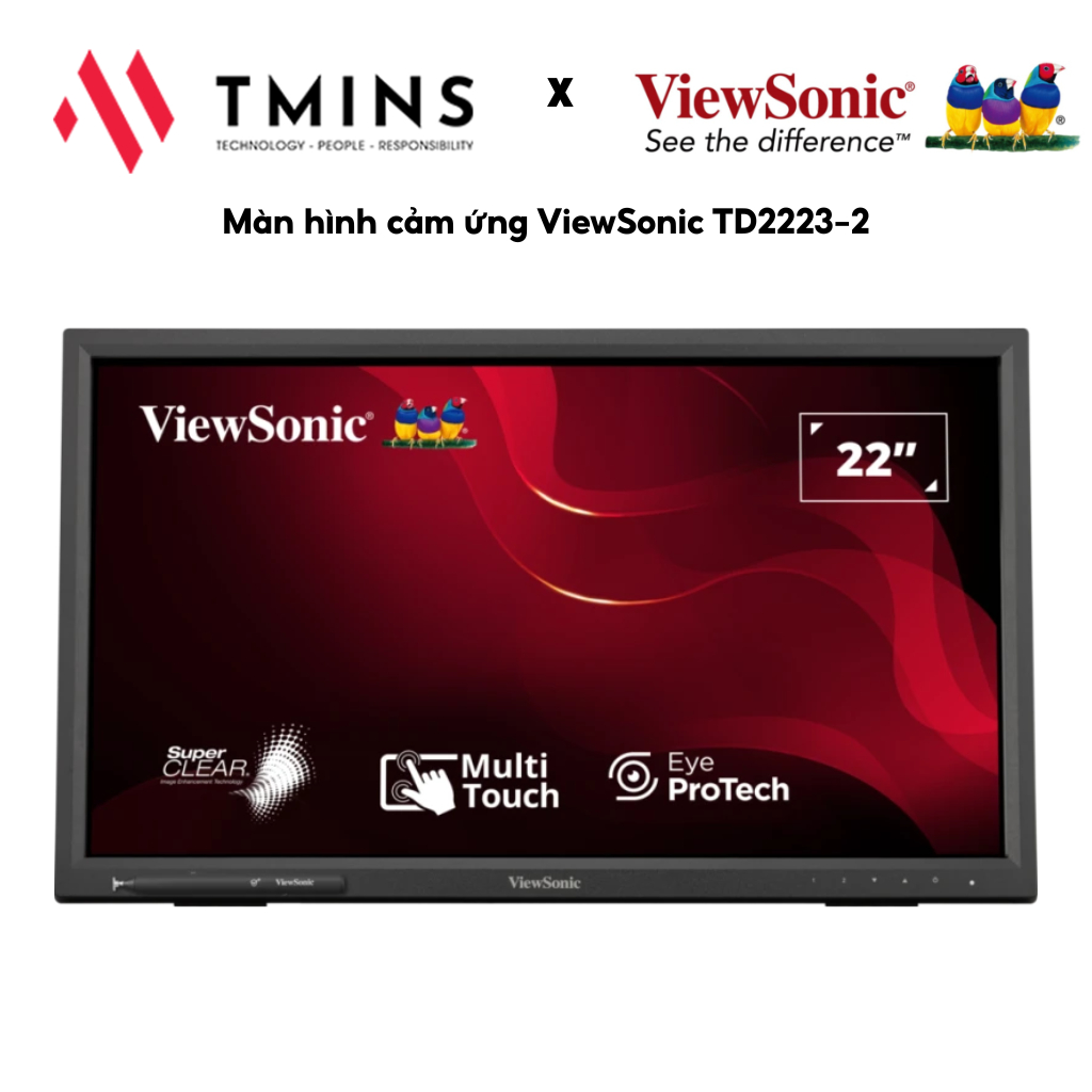 Màn hình cảm ứng ViewSonic TD2223-2 (22inch/VA/FHD/75Hz/6.5ms/cảm ứng ...