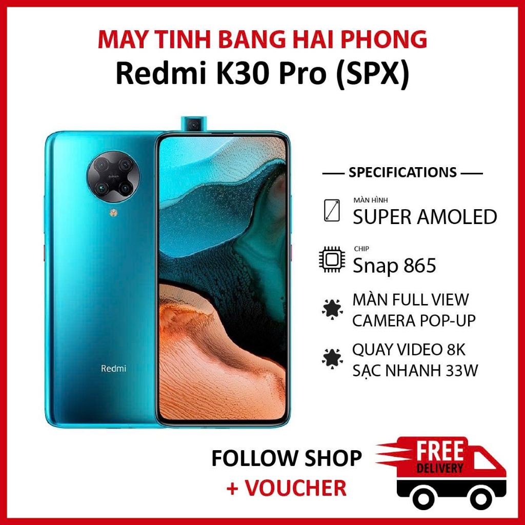 Điện thoại Redmi K30 Pro rom quốc tế (SPX) RAM 8/256GB chip Snapdragon 865 màn AMOLED Fullview ...