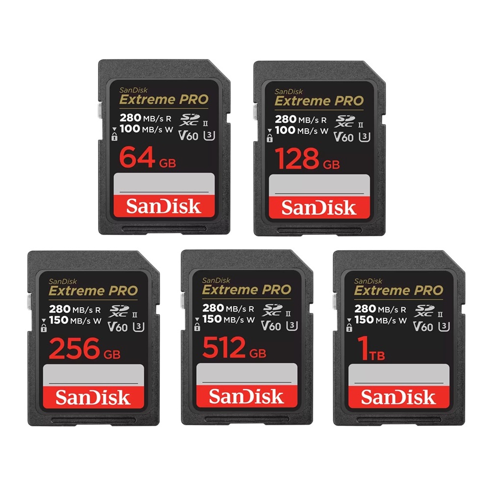 Thẻ nhớ Máy Ảnh SDXC SanDisk Extreme Pro 64GB /128GB/ 256GB/512GB/1TB UHS-II U3 6K V60 R280MB/s ...