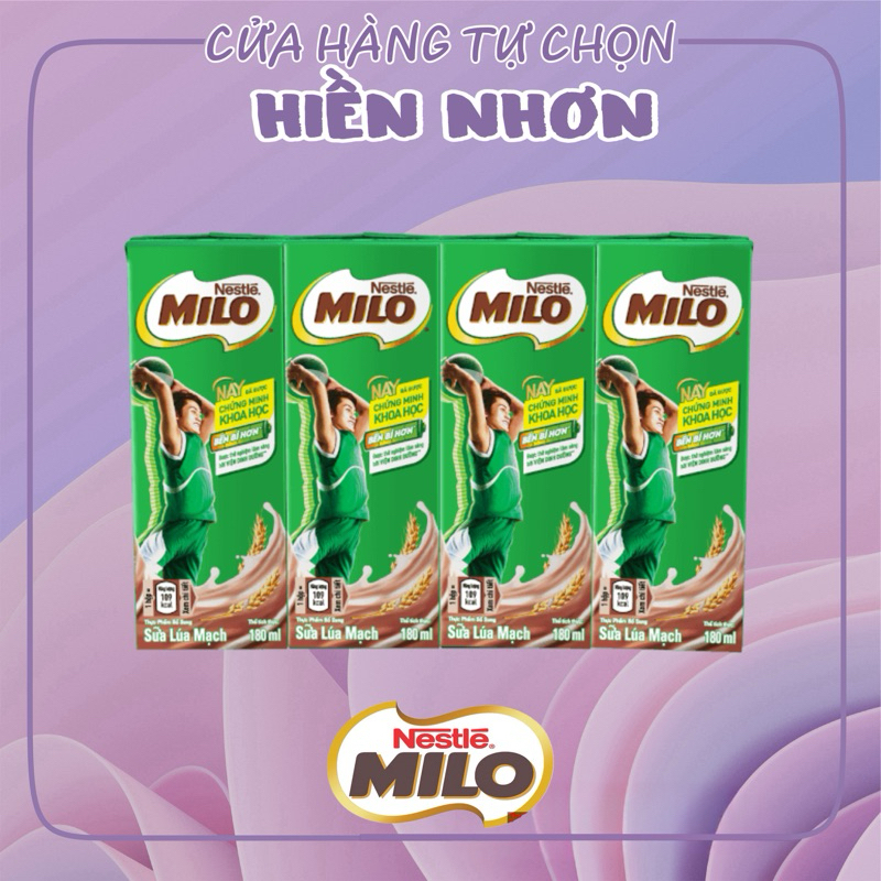 [180ML] Lốc 4 hộp sữa lúa mạch Milo 180ml | Shopee Việt Nam