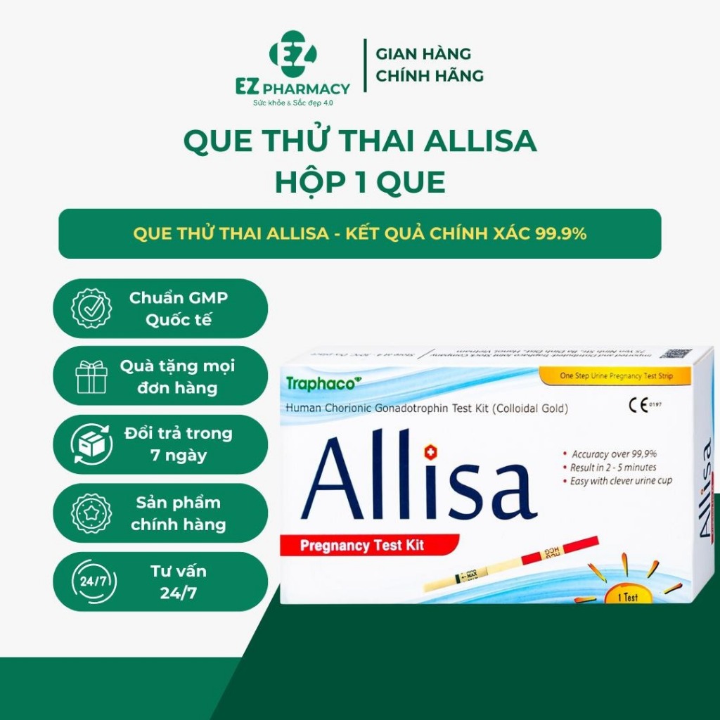 TTBYT Que Thử Thai HCG Allisa Traphaco [CHE TÊN] | Shopee Việt Nam