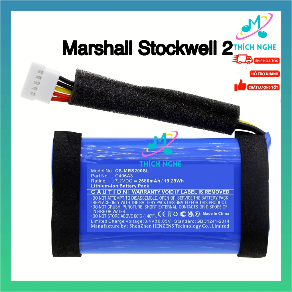 Pin Marshall Stockwell 2 C406A3-1 - Thay pin loa Marshall Stockwell 2 ...
