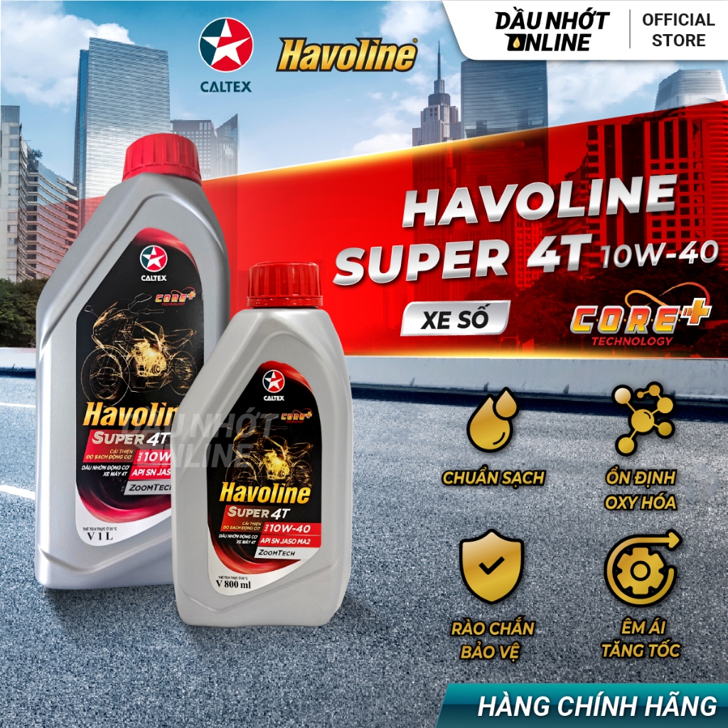 Dầu nhớt xe số - Caltex Havoline Super 4T 10W-40 | Shopee Việt Nam